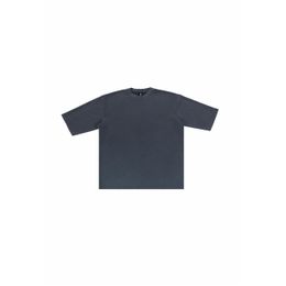 T-Shirt DROPSIZE "Dropsize Loose Fit T-Shirt", Jungen, Gr. M, washed grau, 52% Baumwolle, 48% Polyester, unifarben, loose fit, Rundhals, Shirts T-Shirt