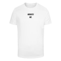 T-Shirt MisterTee "MisterTee Herren Absolutely Not Tee", Jungen, Gr. S, wei&szlig;, 100% Baumwolle, unifarben, normal, Rundhals, Shirts T-Shirt