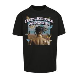Kurzarmshirt "Upscale by Mister Tee Herren Days Before Summer Oversize Tee", Jungen, Gr. L, schwarz, 100% Baumwolle, UPSCALE BY MISTER TEE, unifarben, oversize, Rundhals, Shirts