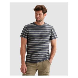 PME-Legend T-Shirt PME LEGEND, Jungen, Gr. M, folkstone grau, Jersey, Obermaterial: 60% Baumwolle, 40% Polyester, gestreift, normal, Rundhals, Shirts T-Shirt, in melierter Optik