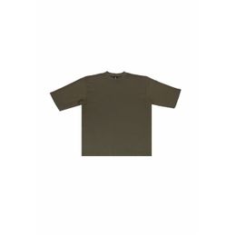 T-Shirt DROPSIZE "Dropsize Loose Fit T-Shirt", Jungen, Gr. S, olive, 52% Baumwolle, 48% Polyester, unifarben, loose fit, Rundhals, Shirts T-Shirt