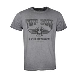 T-Shirt Top Gun "TG25023", Jungen, Gr. 52L, grau (anthrazit), Obermaterial: 100% Baumwolle, Shirts T-Shirt