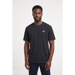 Rundhalsshirt Camel Active, Jungen, Gr. L, schwarz (schwarz navy), Jersey, Obermaterial: 100% Baumwolle, bedruckt, normal h&uuml;ftbedeckend, Rundhals, Shirts Rundhalsshirt, mit gro&szlig;em R&uuml;ckenprint