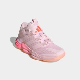 Hallenschuh adidas Performance "COURT STABIL", Damen, Gr. 38, distilled pink, distilled pink, solar turbo, Synthetik, Textil, Schuhe Hallenschuh, Handballschuh