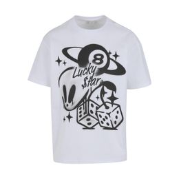 T-Shirt MisterTee "MisterTee Planet Alien Oversize Tee", Jungen, Gr. L, schwarz-wei&szlig; (wei&szlig;), 100% Baumwolle, bedruckt, oversize, Rundhals, Shirts T-Shirt