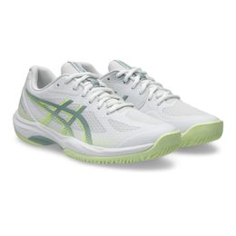 Hallenschuh asics "COURT HUNTER FF", Damen, Gr. 42, gr&uuml;n (wei&szlig;, ocean haze), Schuhe Hallenschuh, besonders geeignet f&uuml;r Handball und Volleyball
