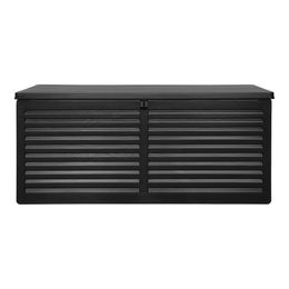 Gardenson Kissenbox, Schwarz, Kunststoff, 146.5x64.5x61 cm, wetterfest, Aufbewahrung & Schutzh&uuml;llen, Gartenboxen