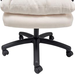 Livetastic Chefsessel, Beige, Holz, Metall, Kunststoff, Textil, Pappel, Sperrholz, Drehkreuz, 66x114-122x71 cm, Sitzfl&auml;che 360&deg; drehbar, Arbeitszimmer, B&uuml;rost&uuml;hle, Drehst&uuml;hle