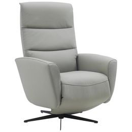 Livetastic Relaxsessel, Grau, Metall, Echtleder, Rindleder, 76x104x77 cm, Relaxfunktion, Wohnzimmer, Sessel, Relaxsessel