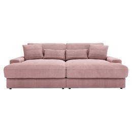 CARRYHOME Bigsofa, Altrosa, Kunststoff, 3-Sitzer, F&uuml;llung: Schaumstoff, Silikon,Schaumstoff, Silikon,Schaumstoff, Silikon, 230x80x190 cm, Typenauswahl, R&uuml;cken echt, haustierfreundlicher Bezug, Wohnzimmer, Sofas & Couches, Sofas, Bigsofas