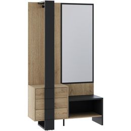 CARRYHOME Garderobe, Anthrazit, Eiche, Holzwerkstoff, 3 Schublade(n) Schubladen, 115x200x41.6 cm, Garderobe, Garderoben-Sets & Serien, Garderoben-Sets