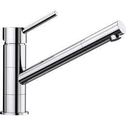 Blanco K&uuml;chenarmatur Kano, Chrom, Metall, 5.5x19.9x21.9 cm, flexible Anschlussschl&auml;uche, Keramikkartusche, schwenkbarer Auslauf 360&deg;, K&uuml;chen, K&uuml;chenausstattung, K&uuml;chenarmaturen