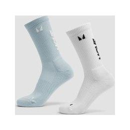 Myprotein MP Move Club Laufsocken (2er-Pack) - Hellblau/Wei&szlig; - UK 2-5