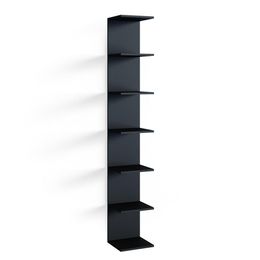 VICCO Wandregal, Schwarz, Holzwerkstoff, 6 F&auml;cher, Rechteckig, 30x190x28 cm, Wohnzimmer, Regale, Wandregale