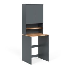 VICCO Waschmaschinenschrank, Anthrazit, Honigeiche, Holzwerkstoff, 3 F&auml;cher, Rechteckig, 68x88.2x60 cm, Waschk&uuml;che, Waschmaschinenschrank