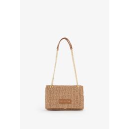 Valentino Handbags Umh&auml;ngetasche VALENTINO BAGS "OCARINA SUMMER", Damen, Gr. B/H/T: 25,5cm x 17cm x 9cm, braun (cuoio), Textil, Taschen Umh&auml;ngetasche, Damen Handtasche mit modischer Zierkette als Tragegriff