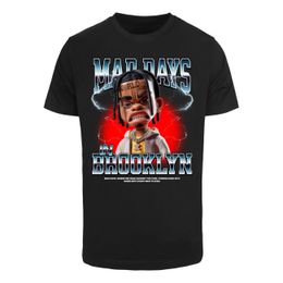 T-Shirt MisterTee "MisterTee Mad Days Tee", Jungen, Gr. L, schwarz, 100% Baumwolle, bedruckt, normal, Rundhals, Shirts T-Shirt