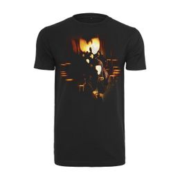 T-Shirt MisterTee "MisterTee Herren Wu-Wear Masks Tee", Jungen, Gr. S, schwarz, 100% Baumwolle, unifarben, normal, Rundhals, Shirts T-Shirt