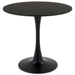 Idimex Esstisch, Schwarz, Holzwerkstoff, Metall, Mode, Rund, 80x73x80 cm, Esszimmer, Tische, Esstische