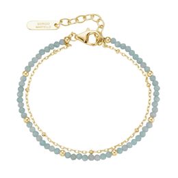 Armband "mit t&uuml;rkisfarbigen Amazonit-Kugeln, Silber 925", t&uuml;rkis, Giorgio Martello MILANO, Armb&auml;nder, Damen, 19cm, Silber 925 (Sterlingsilber), Armband