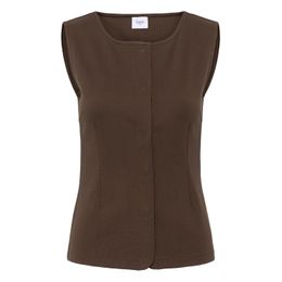 Anzugweste Saint Tropez "Weste GennySZ", Damen, Gr. S, braun (chocolate braun), Obermaterial: 72% Viskose LENZING ECOVERO CV LenzEcov. 24% Polyamid PA. 4% Elasthan EL., Westen Anzugweste