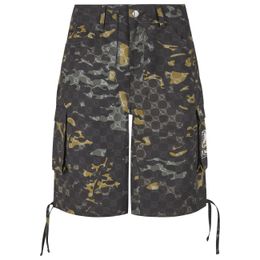 Cargoshorts PEQUS "PEQUS PEQUS Aether Camo Shorts", Herren, Gr. L, US-Gr&ouml;&szlig;en, gr&uuml;n, 99% Baumwolle, 1% Polyurethan, normal, Hosen