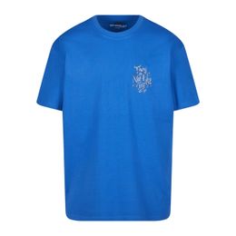 T-Shirt "Upscale by Mister Tee Not Like Us Oversize Tee", Jungen, Gr. L, cobaltblau, 100% Baumwolle, UPSCALE BY MISTER TEE, bedruckt, oversize, Rundhals, Shirts T-Shirt