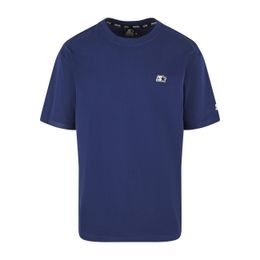 T-Shirt STARTER Black Label "Starter Black Label Herren Starter Essential Oversize Tee", Jungen, Gr. M, blau (dunkelblau), 100% Baumwolle, bedruckt, oversize, Rundhals, Shirts T-Shirt