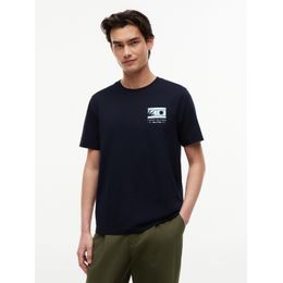 T-Shirt Tommy Hilfiger "MONO SUN GRAPHIC REGULAR TEE", Jungen, Gr. L, desert sky, Single Jersey, Obermaterial: 100% Baumwolle, bedruckt, regular fit normal, Rundhals, Shirts T-Shirt, aus Jersey mit Logo-Grafik