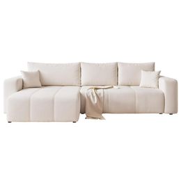 Idohome Ecksofa, Creme, Textil, L-Form,L-Form, 278x145 cm, Wohnzimmer, Sofas & Couches, Wohnlandschaften, Ecksofas