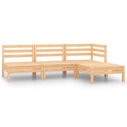 vidaXL Garten-Lounge-Set, Braun, Holz, Rechteckig, Loungem&ouml;bel, Gartenlounge-Sets