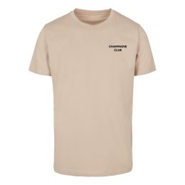 T-Shirt MisterTee "MisterTee Champagne Club Tee", Jungen, Gr. S, sand, 100% Baumwolle, bedruckt, normal, Rundhals, Shirts T-Shirt