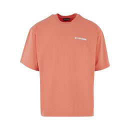 T-Shirt 2Y STUDIOS "2Y Studios Herren 2Y Good Vibes Only Oversize Tee", Jungen, Gr. L, orange, 100% Baumwolle, bedruckt, relaxed fit, Rundhals, Shirts T-Shirt