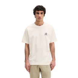 Marc O'Polo T-Shirt MARC O'POLO "mit R&uuml;ckenprint", Jungen, Gr. XXL, silky wei&szlig;, Obermaterial: 100% Baumwolle, unifarben, Basic, loose fit, Rundhals, Shirts T-Shirt