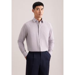 Businesshemd Seidensticker "Schwarze Rose", Herren, Gr. XXL (46), normale &Auml;rmell&auml;ngen, braun, 100% Baumwolle, kariert, regular fit, 2-Knopf-Manschette, Hemden, Regular 1/1 Covered-Button-Down-Kragen Karo