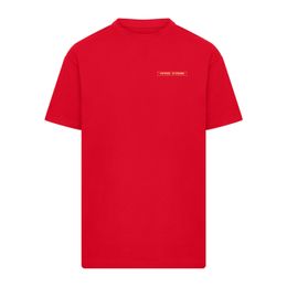 T-Shirt "Upscale by Mister Tee Energy Heavy Oversize Tee", Jungen, Gr. XS, rot (cityrot), 100% Baumwolle, UPSCALE BY MISTER TEE, bedruckt, oversize, Rundhals, Shirts T-Shirt