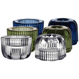 Villeroy & Boch Kerzenhalter VILLEROY & BOCH "2in1-Kerzenst&auml;nder Fleur &oslash; 6,3 cm 6er Set bunt", bunt, Kerzenhalter, Kerzenhalter