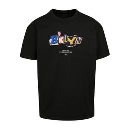 T-Shirt "Upscale by Mister Tee Herren BRKLYN Oversize Tee", Jungen, Gr. M, schwarz, 100% Baumwolle, UPSCALE BY MISTER TEE, unifarben, oversize, Rundhals, Shirts T-Shirt