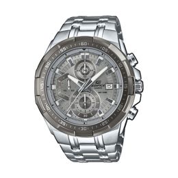 Chronograph CASIO EDIFICE, silber (silberfarben, grau), Armbanduhren, Herren, Chronograph, Quarzuhr, Armbanduhr, Herrenuhr, Edelstahlarmband, analog, Tag