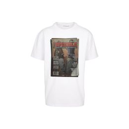 T-Shirt "Upscale by Mister Tee M&auml;nner Upscale Magazine Oversize Tee", Jungen, Gr. M, wei&szlig;, 100% Baumwolle, UPSCALE BY MISTER TEE, unifarben, oversize, Rundhals, Shirts T-Shirt