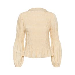 Langarmbluse Cream "Bluse langarm CRHenva", Damen, Gr. 38, beige (bleached sand), Obermaterial: 55% Viskose LENZING ECOVERO CV LenzEcov. 45% Viskose CV., Blusen