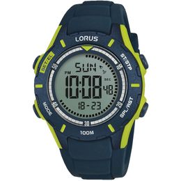 Chronograph Lorus, blau, Armbanduhren, Herren, Chronograph, Armbanduhr, Quarzuhr, Herrenuhr, digital, bis 10 bar wasserdicht