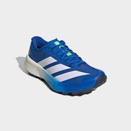 Trailrunningschuh adidas terrex "AGRAVIC 4 TRAIL RUNNING", Herren, Gr. 44,5, blau, ftwr wei&szlig;, lime burst, Synthetik, Textil, Schuhe