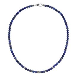 Collier "mit blauen Lapis Kugeln, Silber 925", blau, Giorgio Martello MILANO, Halsketten, Herren, 60cm, Silber 925 (Sterlingsilber), Collier
