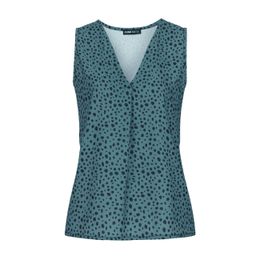 Muskelshirt CLOUD 5IVE "CLOUD 5IVE V-Neck Top with aop animal print", Damen, Gr. XL, schwarz, gr&uuml;n, 95% Polyester, 5% Elasthan, normal, V-Ausschnitt, Shirts