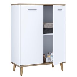 Kommode Vcm "Holz Kommode Dielenm&ouml;bel Sideboard Anrichte Lindas", braun (wei&szlig;, honig, eiche), B:60cm T:28cm, Sideboards, Kommode