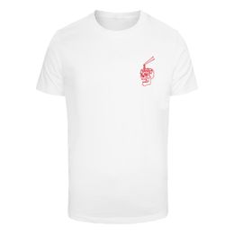 T-Shirt MisterTee "MisterTee Herren Skulls Bento Tee", Jungen, Gr. S, wei&szlig;, 100% Baumwolle, bedruckt, normal, Rundhals, Shirts T-Shirt