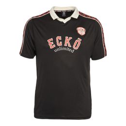 T-Shirt Ecko Unltd. "Ecko Unltd. Ecko Unltd. Vintage Trikot T-Shirts", Jungen, Gr. S, schwarz, 100% Polyester, bedruckt, normal, V-Ausschnitt, Shirts T-Shirt