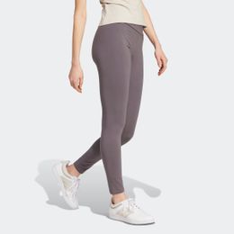 Leggings adidas Sportswear "W BL SJ LEG", Damen, Gr. XL, N-Gr, wei&szlig; (grau strata, wei&szlig;, normal, gr.), Obermaterial: 90% Baumwolle, 10% Elasthan, Hosen Leggings, mit hohem Bund, aus Baumwolle und Elasthan, stretchig