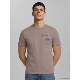 T-Shirt Calvin Klein Jeans "CALVIN KLEIN", Jungen, Gr. L, atmosphere, Web, Obermaterial: 100% Baumwolle, unifarben, regular fit normal, Rundhals, eingesetzt abgesteppte Kante, Shirts T-Shirt, Regular fit mit Print